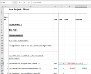Convert WinQS to Excel – BLJ Projects and Quantity Surveyors