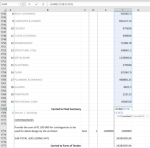 Convert WinQS to Excel – BLJ Projects and Quantity Surveyors